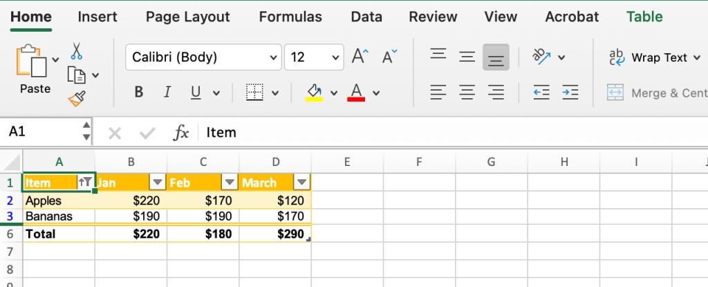 Excel Basics Get Started With Tables Computerworld