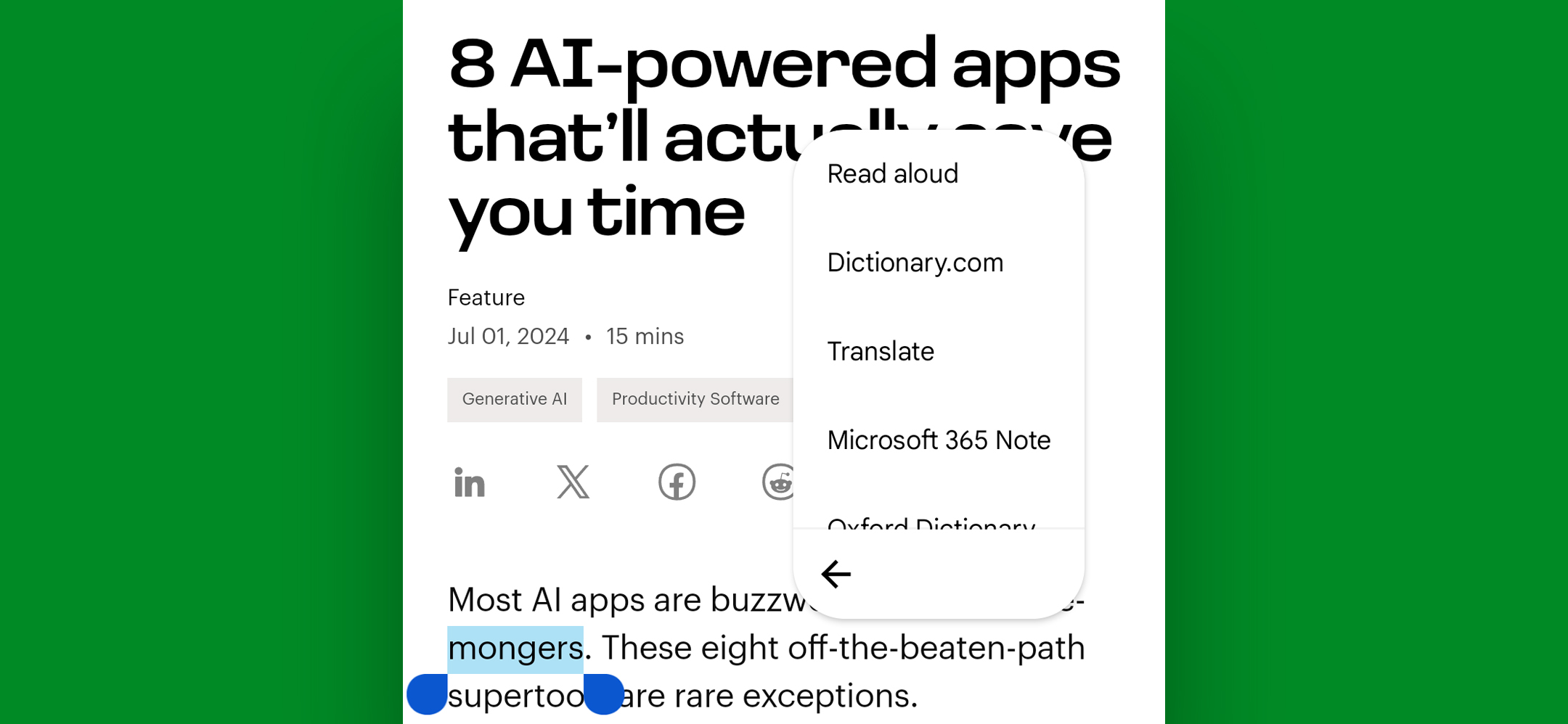 10 forgotten Android text selection shortcuts – Computerworld