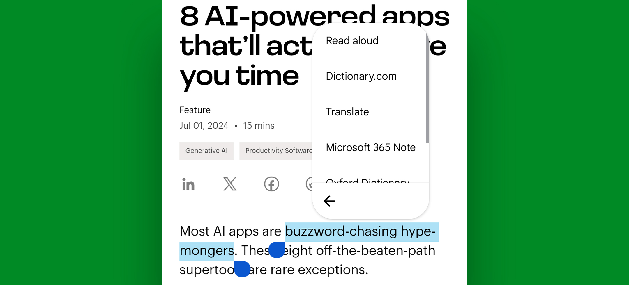 10 forgotten Android text selection shortcuts – Computerworld