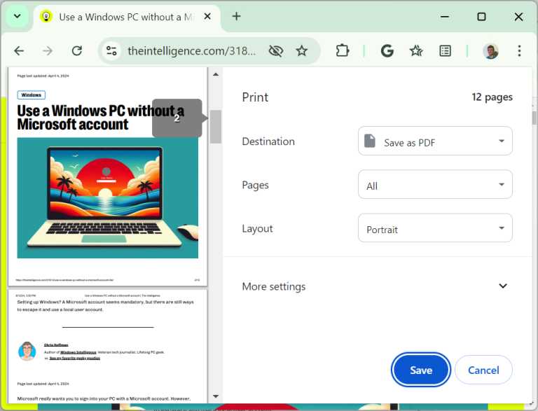 The 5 best ways to print and save web pages on Windows – Computerworld