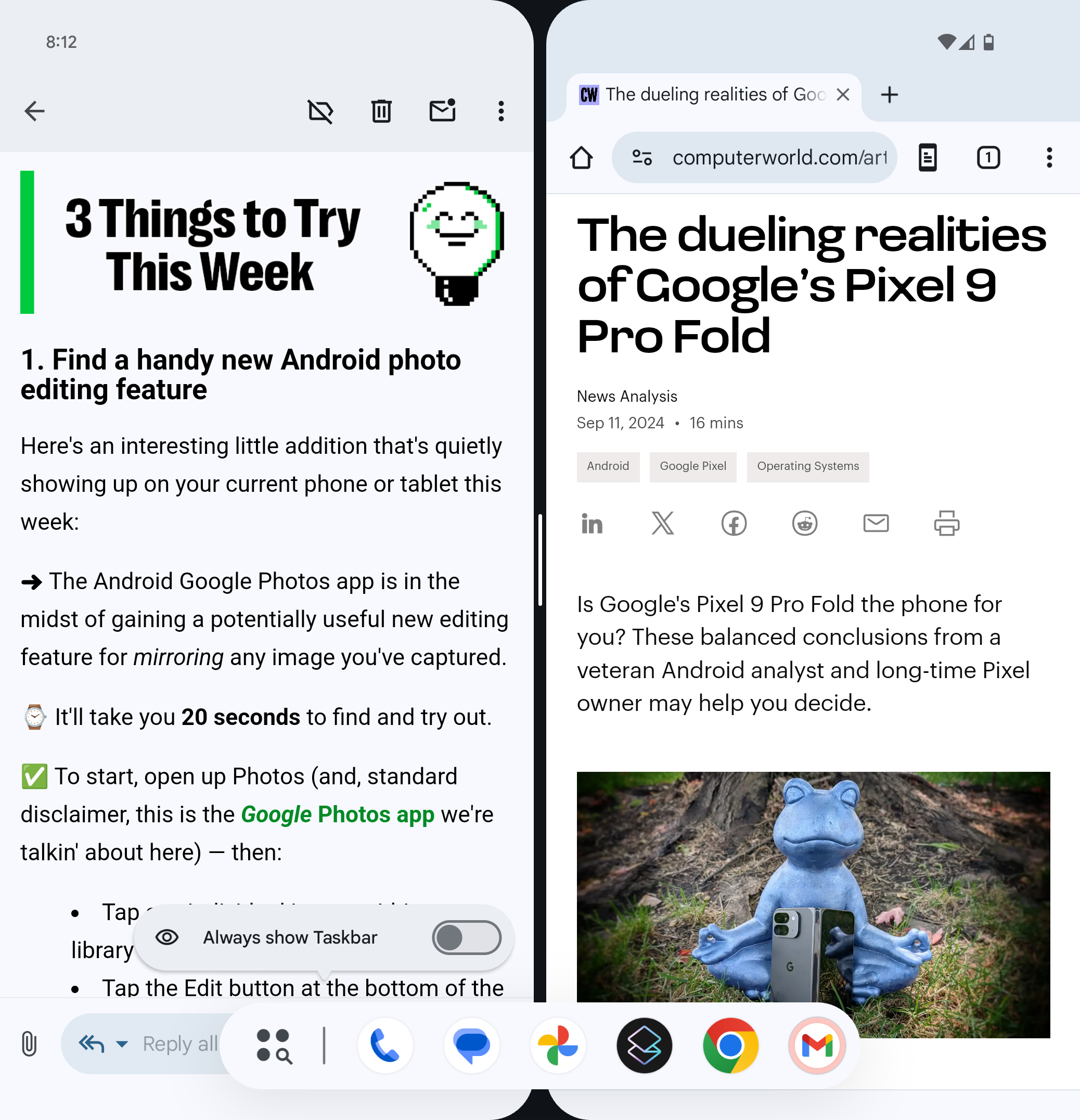 5 handy hidden tricks for Google's Pixel 9 Pro Fold (and Pixel Tablet ...