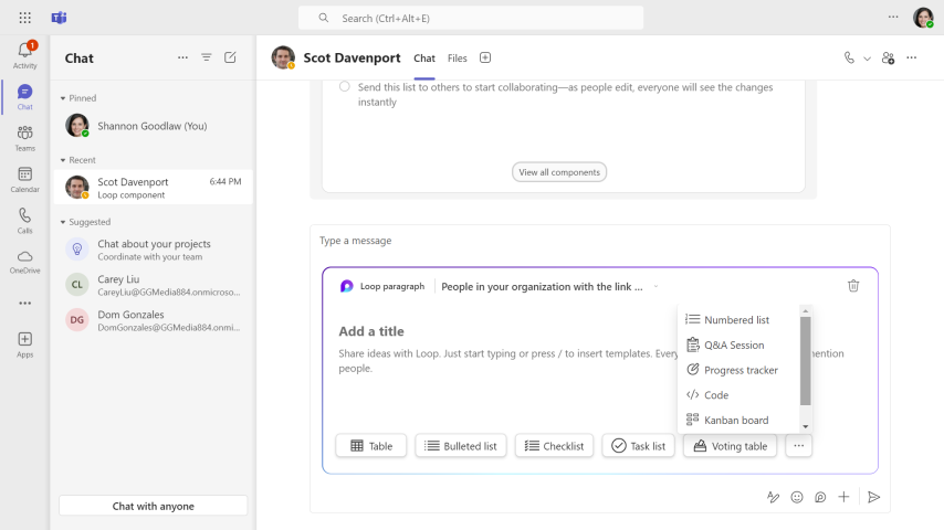 How to use Loop components in Microsoft 365 apps – Computerworld