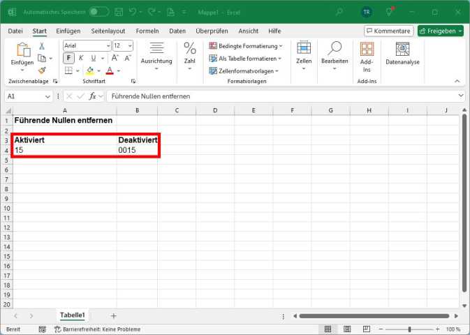 Microsoft Excel: Automatische Formatierungen deaktivieren | Computerwoche