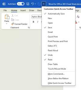 Word for Microsoft 365 cheat sheet – Computerworld