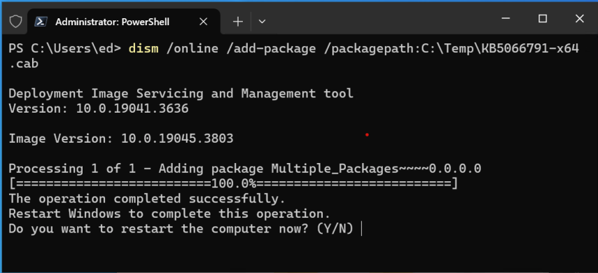 Using DISM to install Windows updates – Artiverse